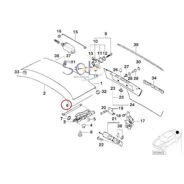 BMW BMW E38 735i 740i 750iL リア トランクダンパー 左右セット 51248171480 51248172845 ...
