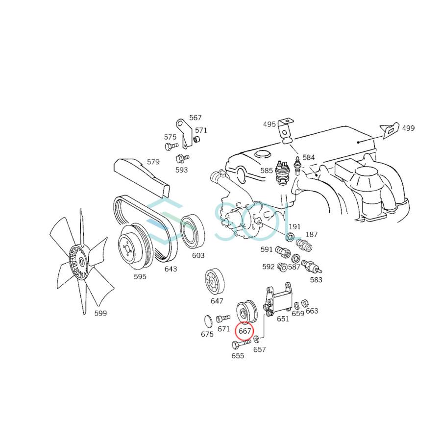Mercedes-Benz ベンツ W140 R129 W463 アイドラプーリー S420 S500 400SEL 500SE 500SEL ...