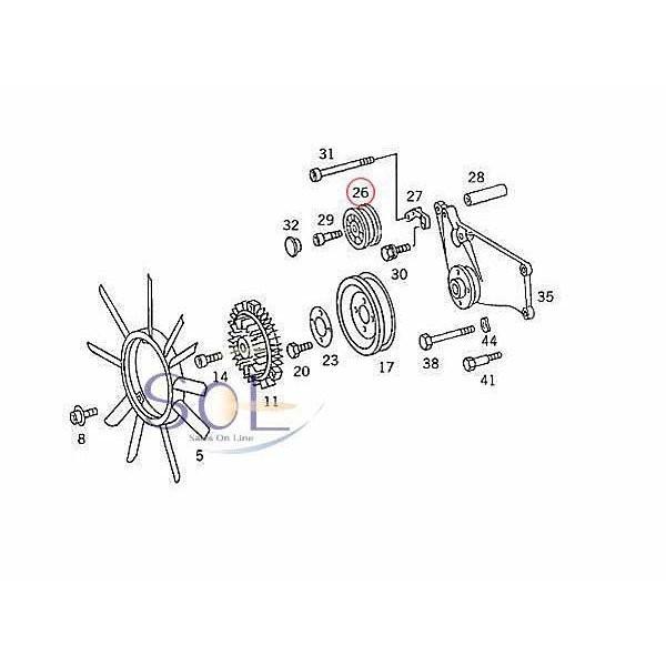 ベンツ W202 W210 W463 W140 R129 ベルトテンショナー ガイドプーリー C280 E320 G320 S280 S320 ...