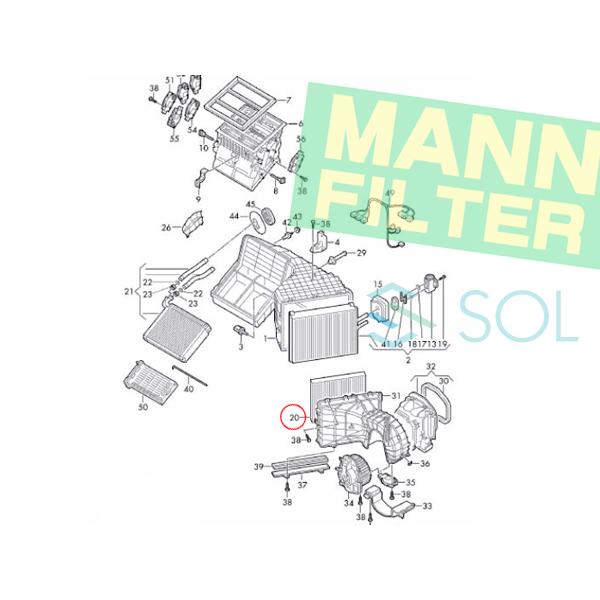 フォルクスワーゲン VW トゥアレグ(7P) エアコンフィルター 7P0819631 7P5819631 出荷締切18時 : 自動車パーツの ...