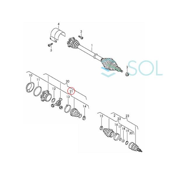 ボルボ S60 S80 V40 V70 XC70 ドライブシャフトブーツ インナー側 左右セット 31256221 272483 272487 ...