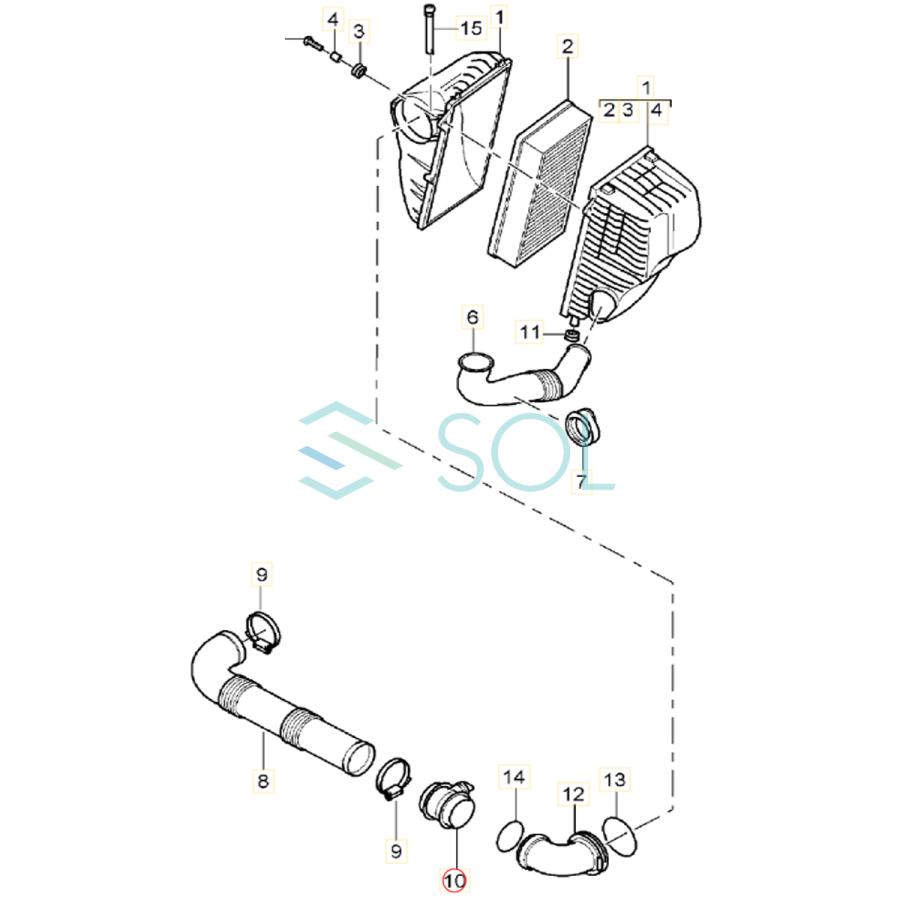 PORSCHE（ポルシェ） エアマスセンサー エアフロメーター 出荷締切18時 カイエン 9PA 3.2 3.6 95560612335 ...