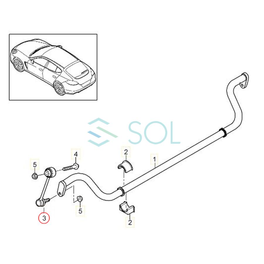 PORSCHE ポルシェ パナメーラ(970) フロント スタビリンク スタビライザーリンク 左右共通 97034306903 ...