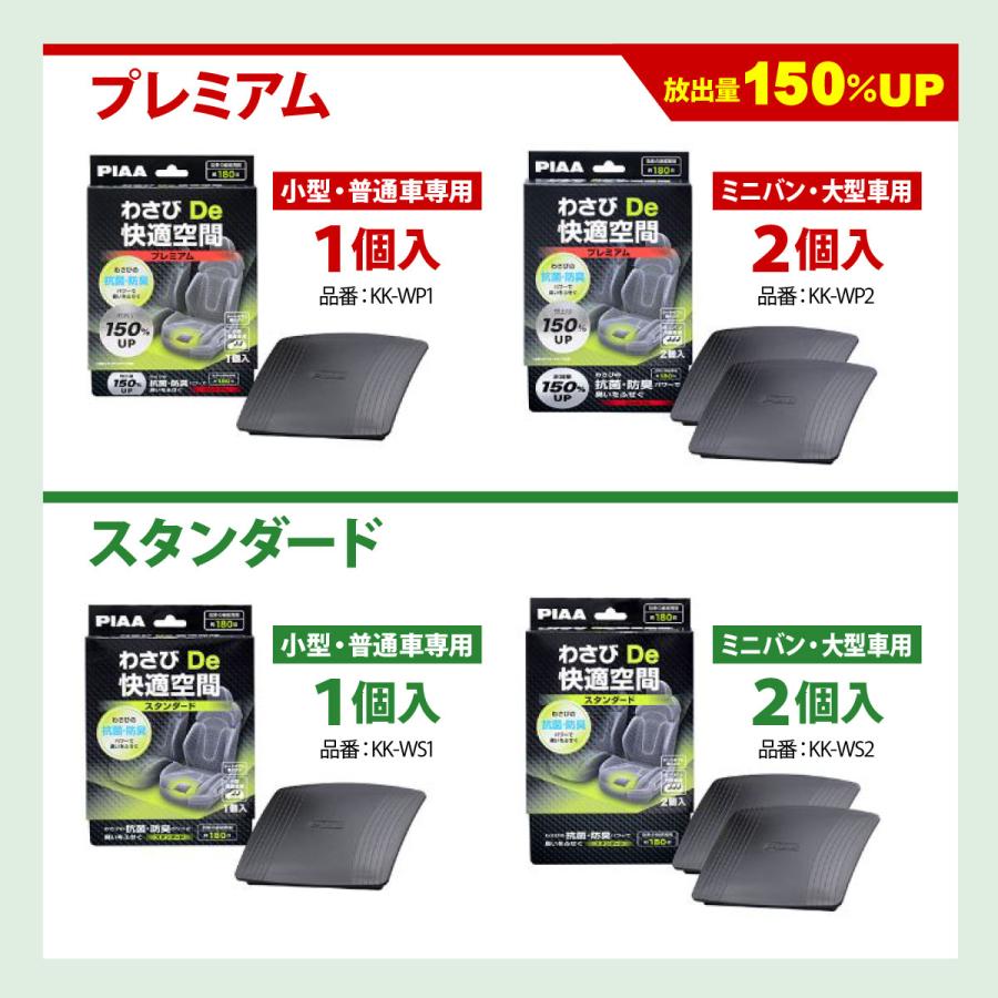 PIAA わさびDe快適空間 スタンダード 2枚 大型 ミニバン用 車 匂い消し 臭い取り カビ 消臭 防臭 抗菌 お風呂 物置 わさび かんたん設置 : 自動車パーツの宝箱 SOL 2号店 ...