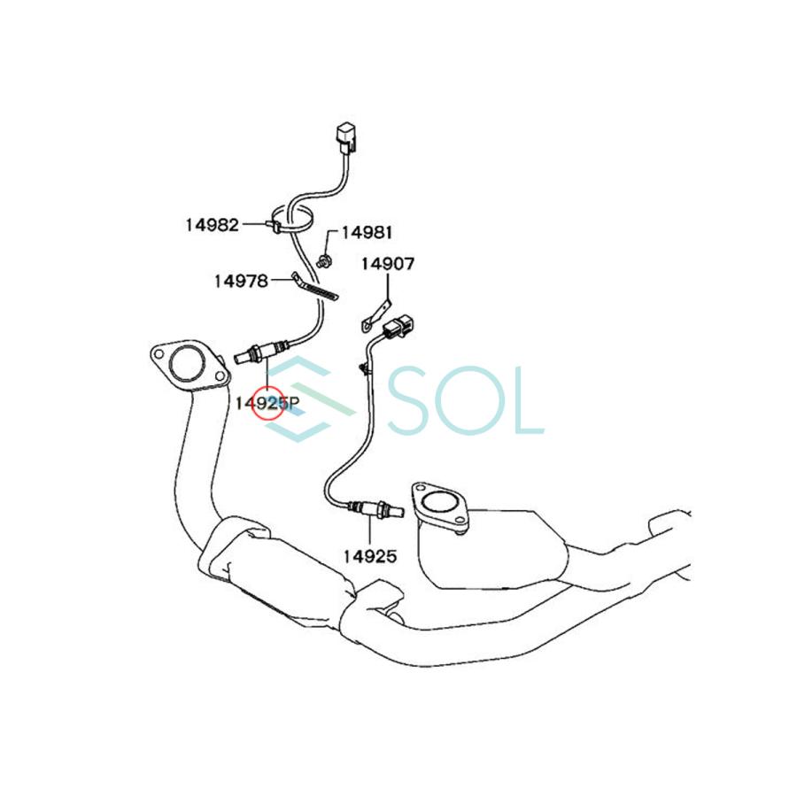 三菱 パジェロ(V63W V73W V83W V93W V63W V73W V83W V93W) O2センサー ラムダセンサー ...