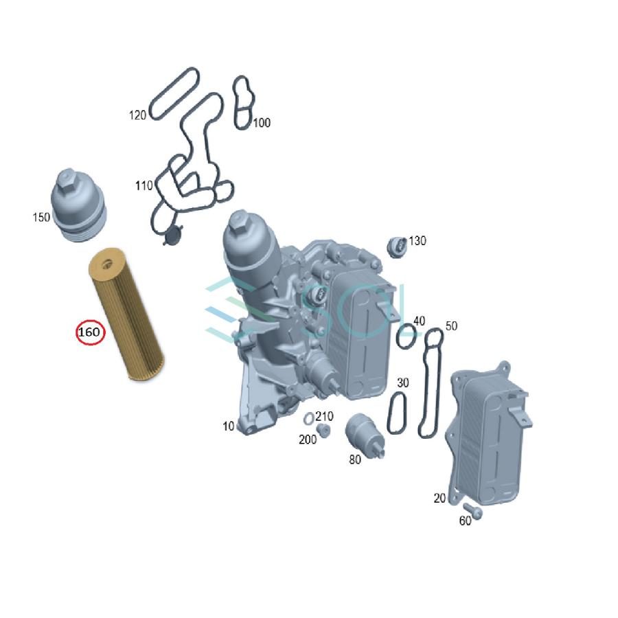 Mercedes-Benz（メルセデス・ベンツ） MAHLE ベンツ Eクラス W214 E 220d オイルフィルター 車用フィルター ...