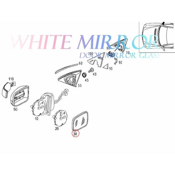 ベンツ W220 S320 S430 S500 S600 S55 1998〜2002(前期) ワイド(広角) ドアミラーガラス ドアミラー ...