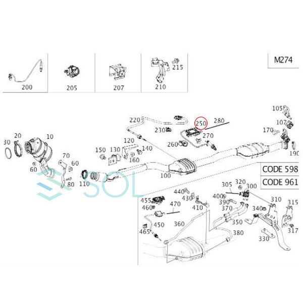Mercedes-Benz（メルセデス・ベンツ） ベンツ W205 W213 W166 R172 NOXセンサー ガソリン車用 C180 ...