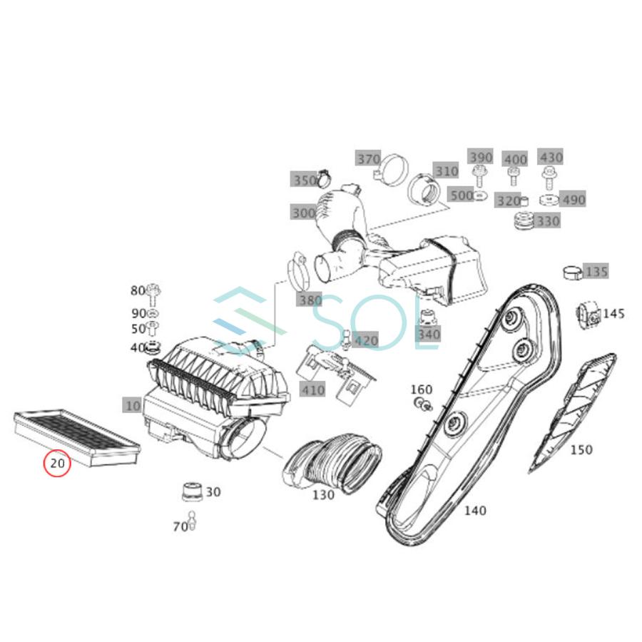 スマート フォーツー(カブリオ クーペ)451 エアクリーナー エアフィルター エアエレメント 0010940301 出荷締切18時 ...