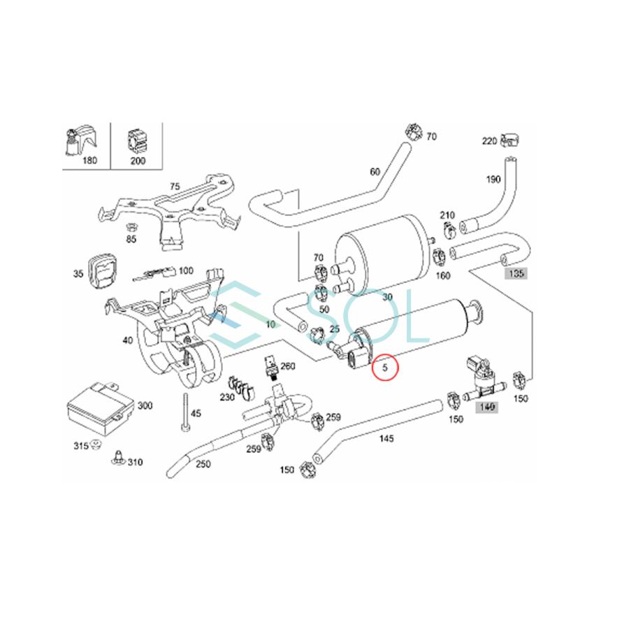 Mercedes-Benz ベンツ W220 W215 R230 フューエルポンプ 燃料ポンプ ガソリンポンプ S600 CL600 ...
