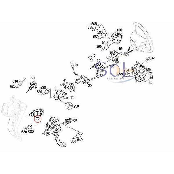 ベンツ W211 ブレーキランプスイッチ E240 E250 E280 E300 E320 E350 E500 E550 E55 E63 ...