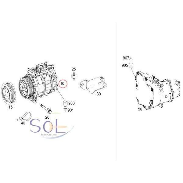 Mercedes-Benz CAPSOL ベンツ W209 W219 W211 エアコンコンプレッサー CLK320 CLS350 E280 ...