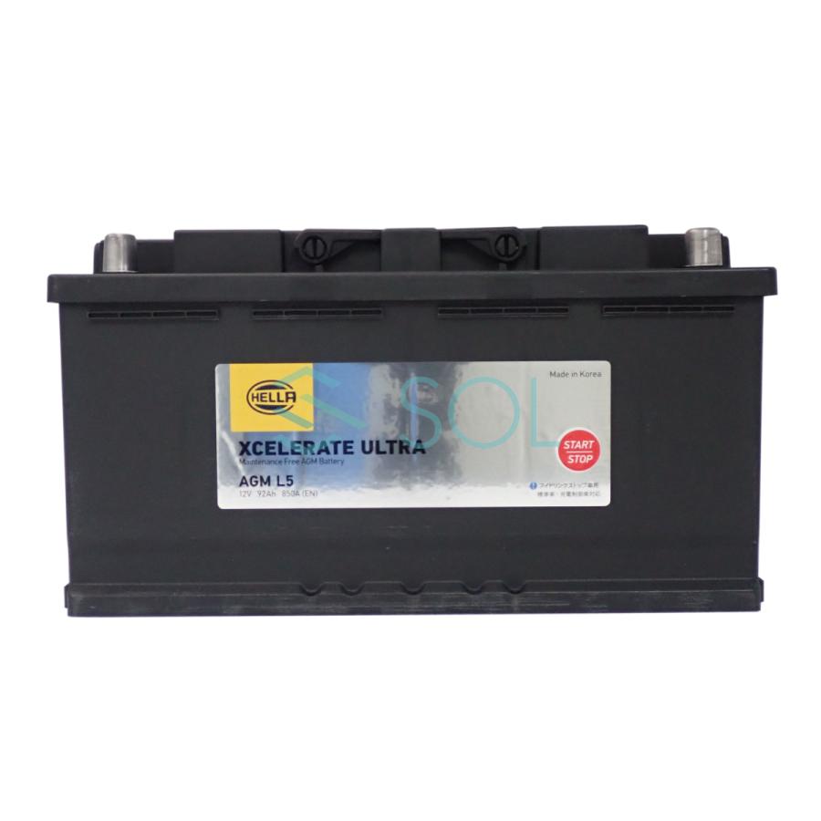 BMW MINI F60 HELLA製 高性能 AGM バッテリー AGML5 LN5 12V 92AH 8EB354810031 ...