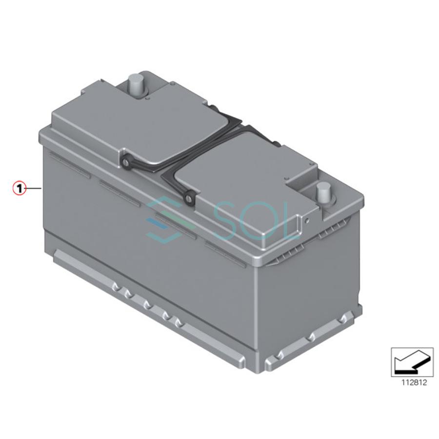BMW MINI F60 HELLA製 高性能 AGM バッテリー AGML5 LN5 12V 92AH 8EB354810031 ...