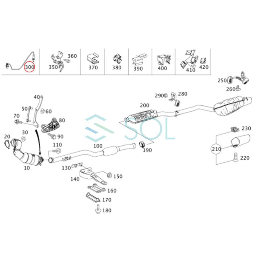 Mercedes-Benz ベンツ W204 W212 W207 R172 O2センサー ラムダセンサー C180 C200 C250 ...