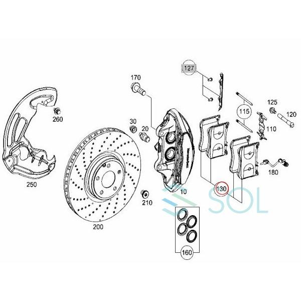 HAPAD フロント ブレーキパッド ベンツ W222 W217 S400 S550 S600 0084200220 0064208820 ...