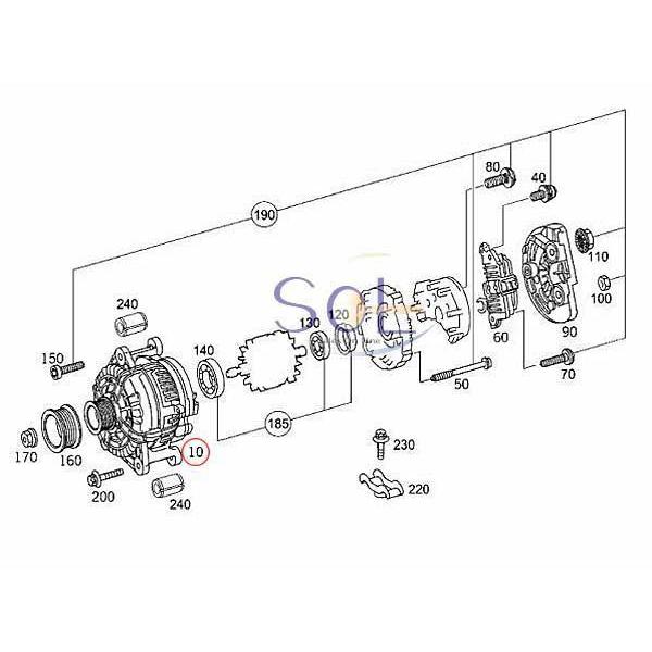 Mercedes-Benz ベンツ W203 W209 W163 R170 オルタネーター VALEO C240 C320 CLK240 ...