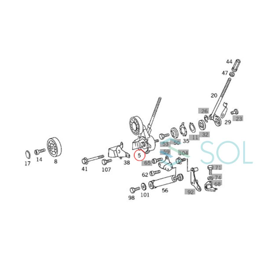 ベンツ W124 W201 ベルトテンショナー リペアキット付 230E 230TE 190E 1022006970 1022006070 ...
