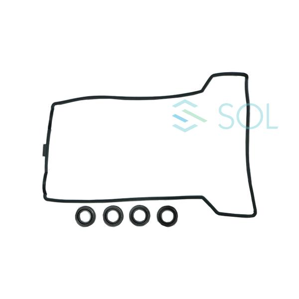 ベンツ W124 W210 W208 R170 シリンダーヘッドカバーガスケット プラグホールリング4個付 E220 E230 CLK200 ...