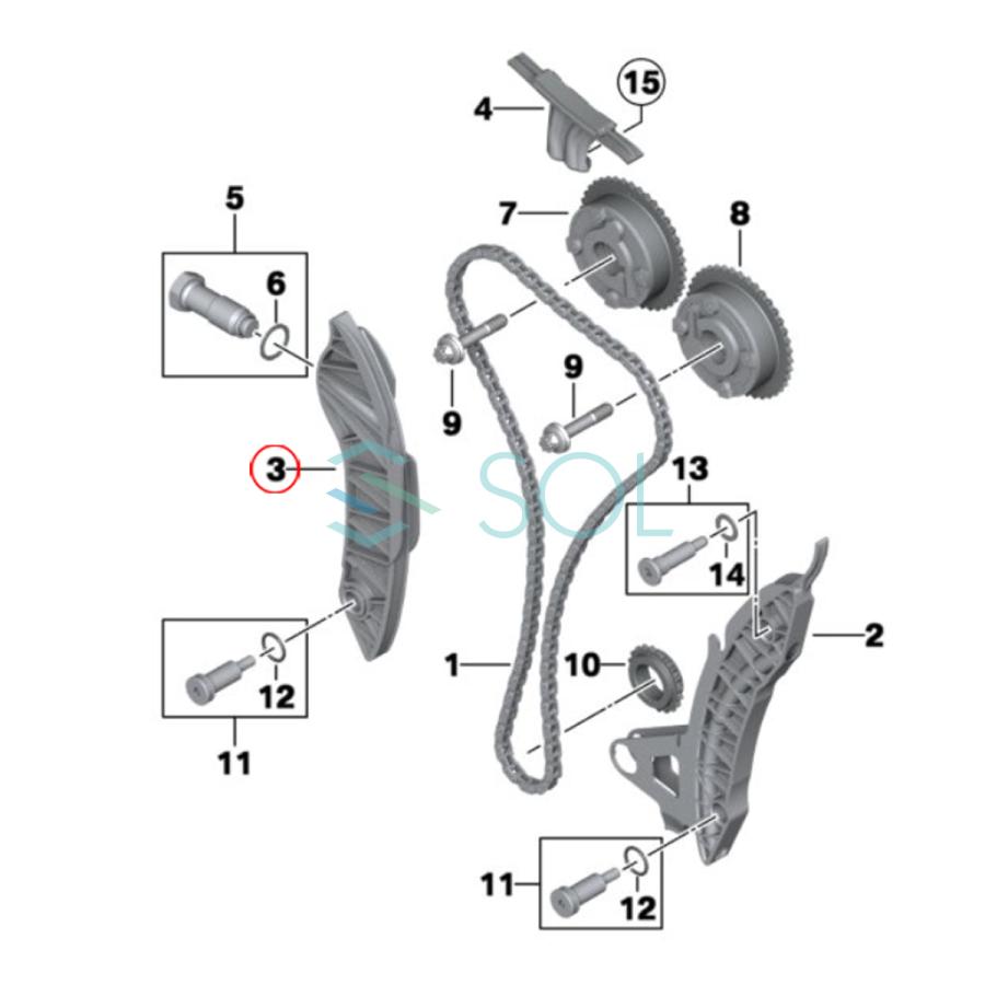 BMW BMW MINI F55 F56 F57 F58 F59 F60 F61 タイミングチェーンレール クーパー クーパーS ワン ...