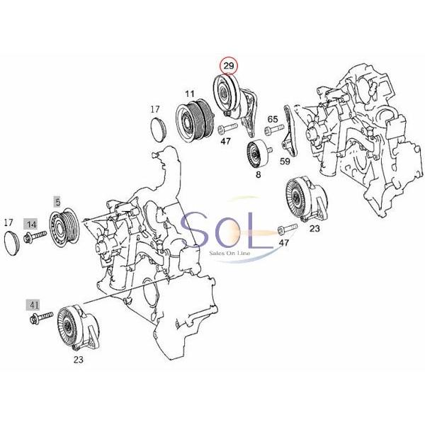 Mercedes-Benz ベンツ W220 W215 R230 ベルトテンショナー S55 CL55 SL55 1132000170 出荷 ...