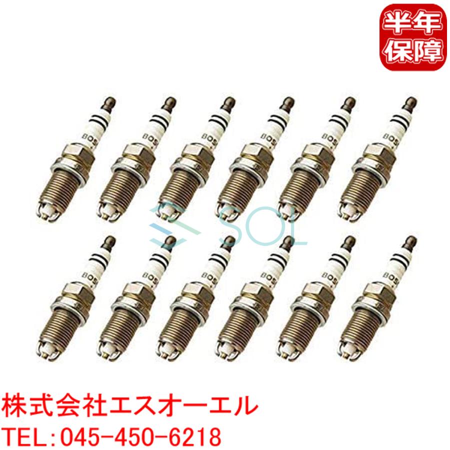 BMW E38 E66 プラチナプラス スパークプラグ 12本セット(1台分) BOSCH 750iL 760Li 12120141871 ...