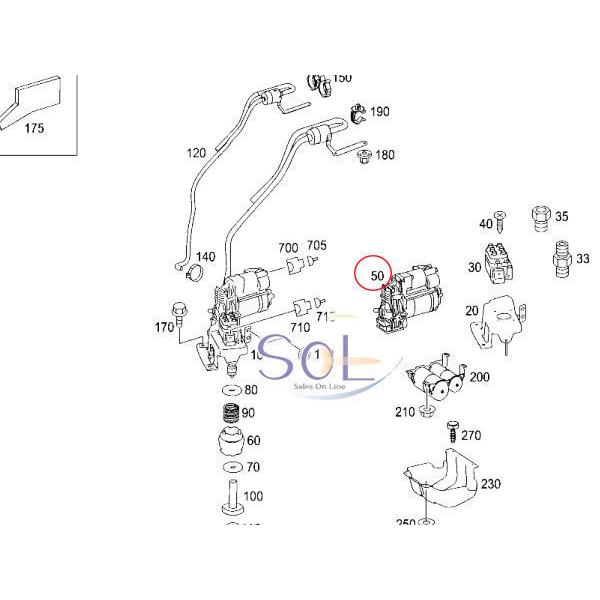Mercedes-Benz ベンツ W164 X164 エアサスコンプレッサー ML350 ML500 ML550 ML63 GL550 ...