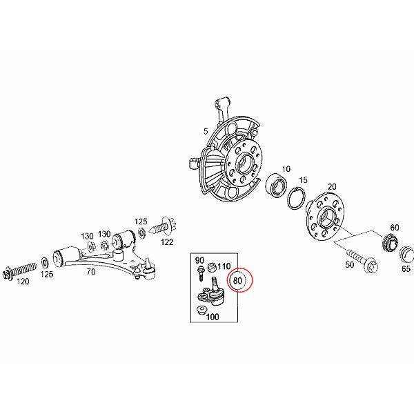 Mercedes-Benz ベンツ W169 W245 フロント ロアアーム(コントロールアーム) ボールジョイント 左右セット A170 ...