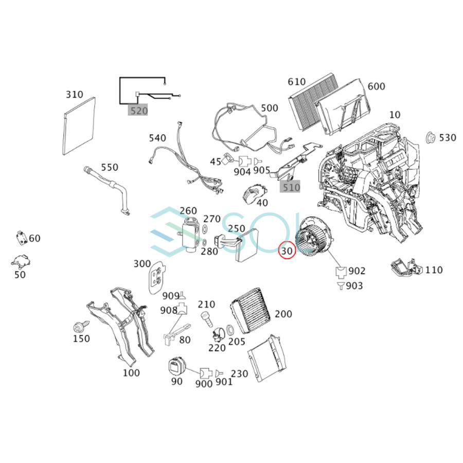 Mercedes-Benz ベンツ W169 W245 エアコン ブロアモーター A170 A180 A200 B170 B180 B200 ...