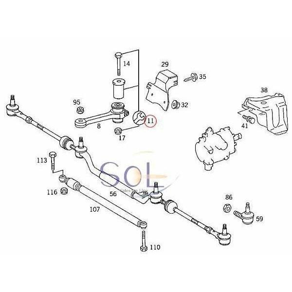 Mercedes-Benz ベンツ W202 W208 R170 アイドラアーム リペアキット C200 C220 C230 C240 ...