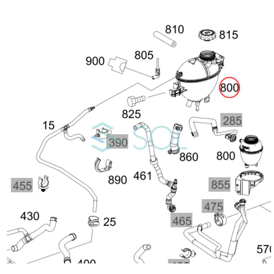 Mercedes-Benz ベンツ W204 W205 W212 W213 ラジエーター エクスパンションタンク サブタンク リザーバータンク ...