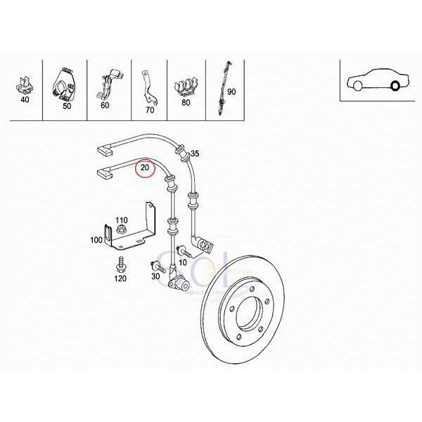 Mercedes-Benz ベンツ W211 W219 リア ABSセンサー スピードセンサー 左右共通 E240 E250 E320 ...