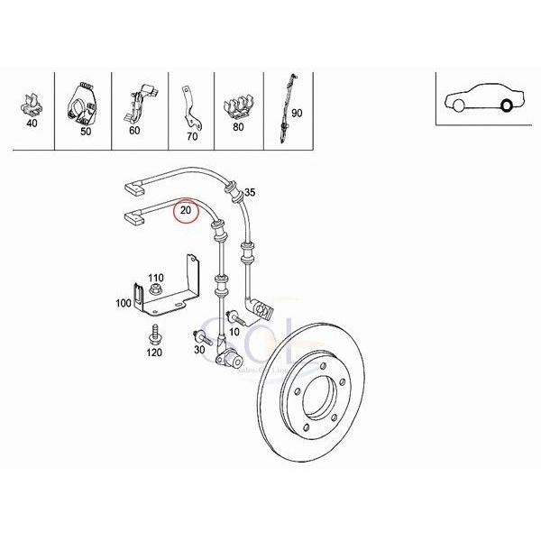 Mercedes-Benz（メルセデス・ベンツ） ベンツ W219 リア ABSセンサー スピードセンサー 左右セット CLS350 ...