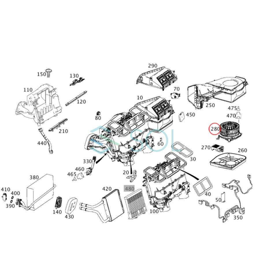 Mercedes-Benz（メルセデス・ベンツ） ベンツ W219 右ハンドル車 エアコン ブロアモーター CLS350 CLS500 ...