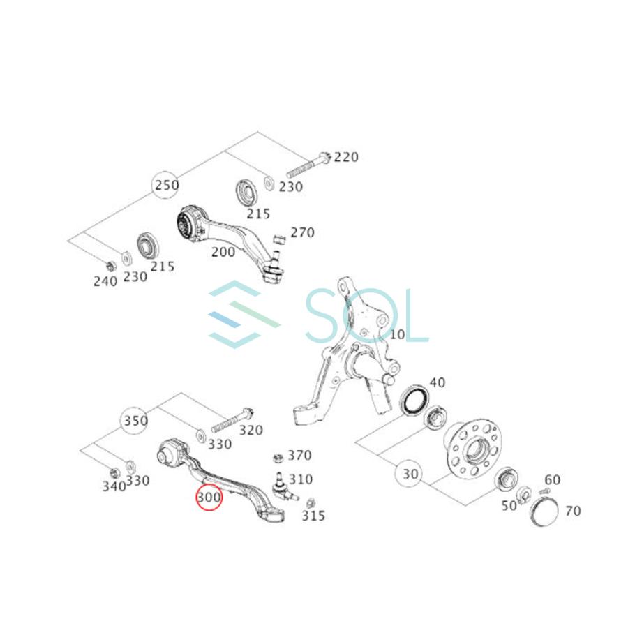 Mercedes-Benz ベンツ W212 W218 フロント ロアアーム コントロールアーム 左側 E63 CLS220 CLS350 ...