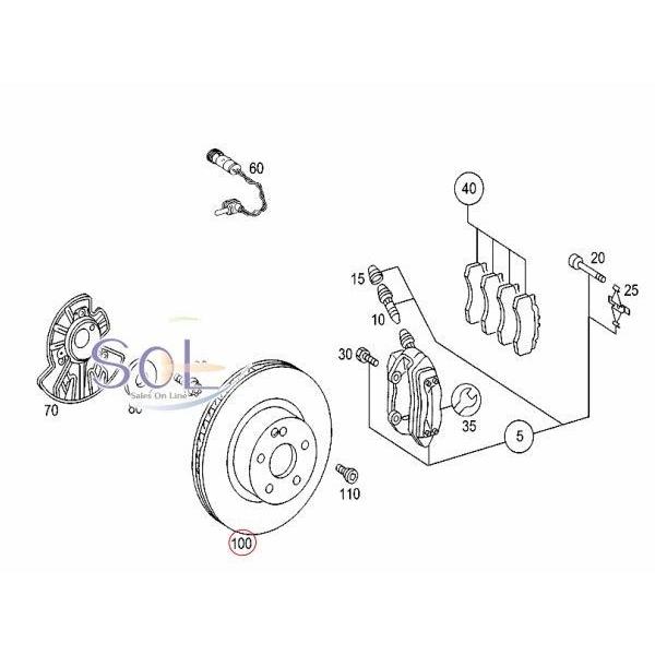 Mercedes-Benz HAPAD ベンツ W215 W220 フロント ブレーキローター ブレーキディスク 左右セット CL500 ...