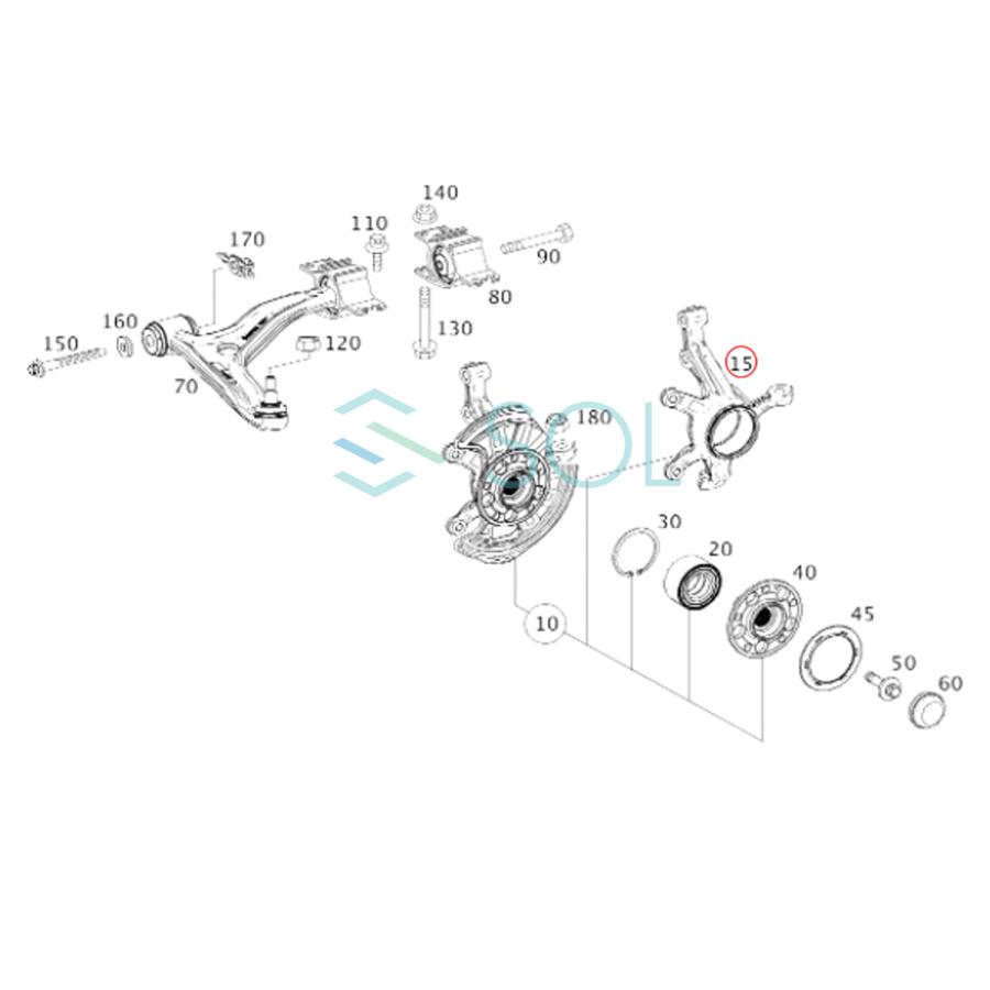 Mercedes-Benz（メルセデス・ベンツ） ベンツ W117 X156 フロント ステアリングナックル 左右セット CLA180 ...