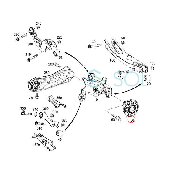 Mercedes-Benz ベンツ W176 W246 W117 X156 リア ホイールハブ 左右共通 A180 A250 B180 ...