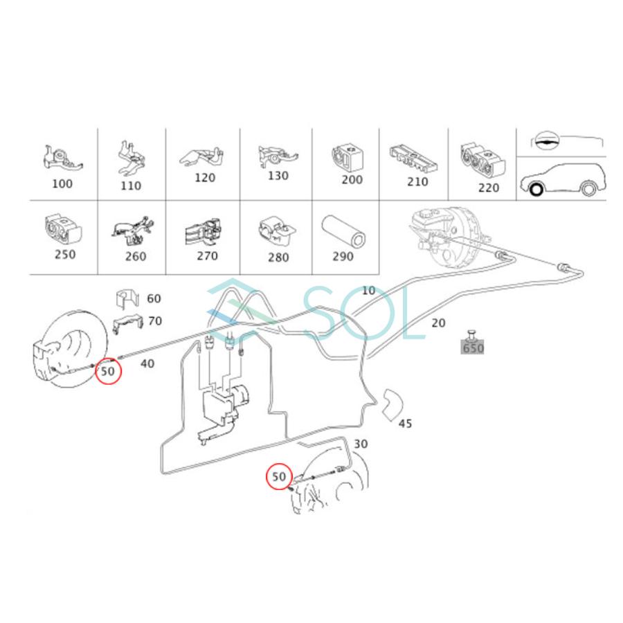 Mercedes-Benz ベンツ W251 フロント ブレーキホース 左右共通 R350 R500 R63 2514200548 ...