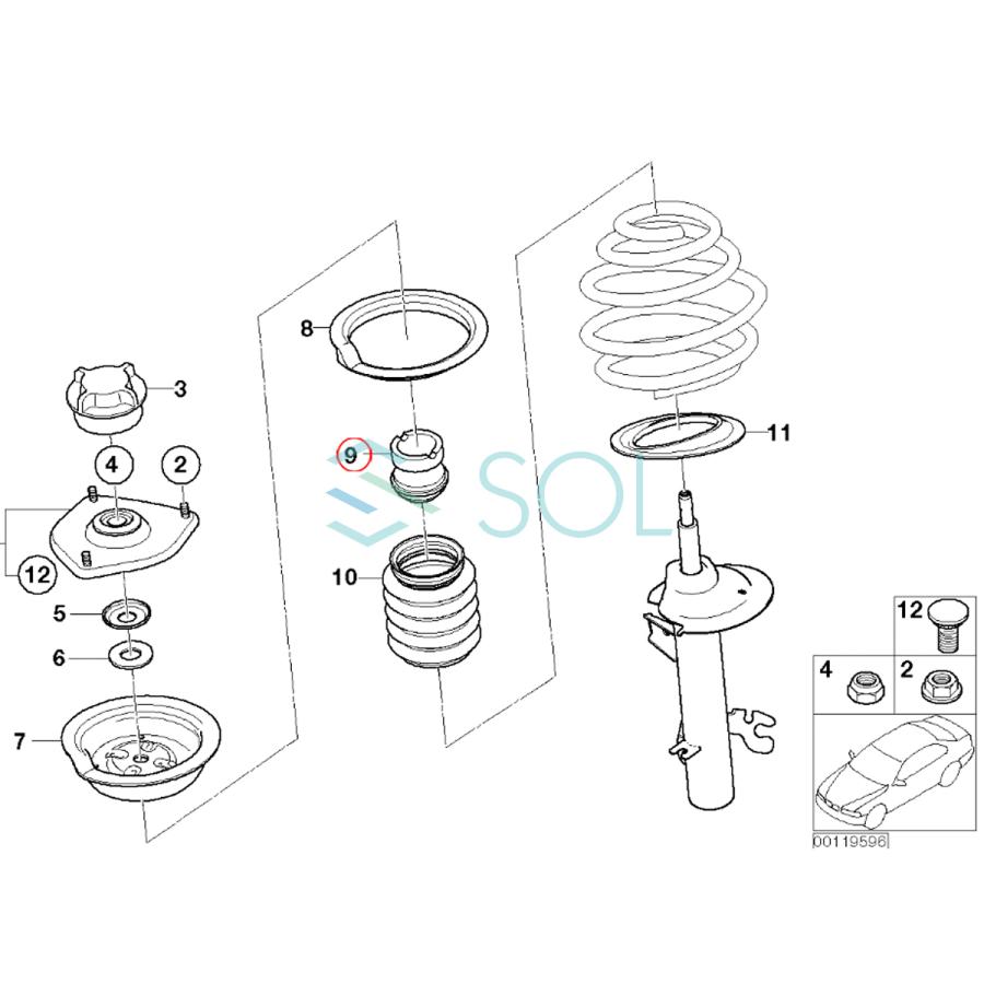 BMW BMW MINI R50 R52 R53 フロント ショック バンプラバー 補助ダンパー 左右共通 クーパー クーパーS JCW ...