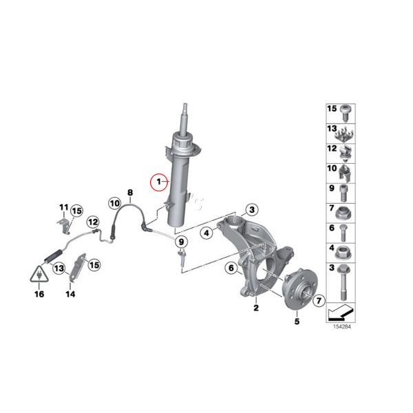 BMW BMW MINI R55 R56 R57 R58 フロント ショックアブソーバー 左右セット 31316782207 ...