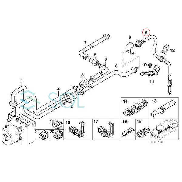 BMW E36 E46 リア ブレーキホース 左右セット 316ti 318Ci 318i 318is 318ti 320i 323i ...
