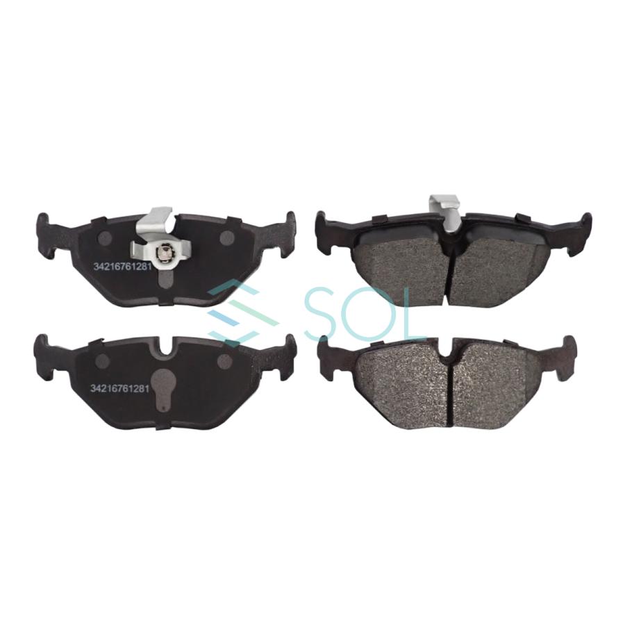 BMW HAPAD 5シリーズ E39 525i 528i 530i 540i リア ブレーキパッド左右 ＋ ブレーキパッドセンサー1本 セット 34216761281 34351163207 ...