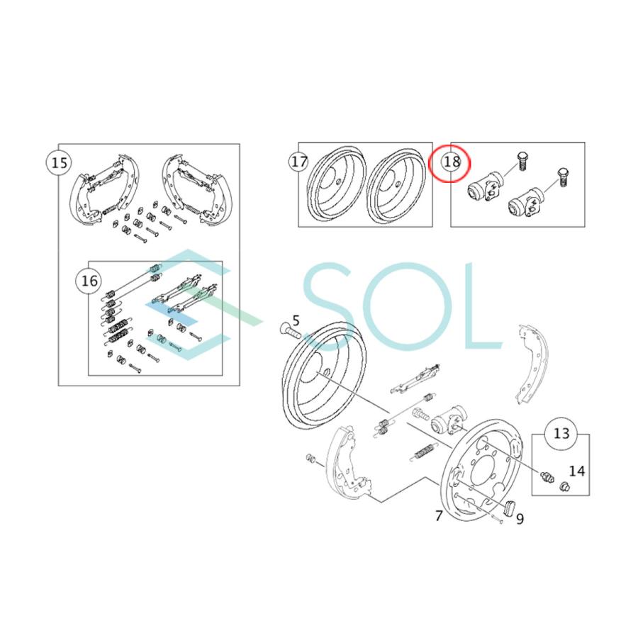 Mercedes-Benz スマート W450 W451 フォーツー カブリオ クーペ リア ブレーキシリンダー リペアキット 左右セット 4514200518 4514200018 出荷締切 ...