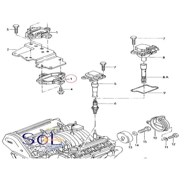 Audi アウディ A3 (8L1) A4 (8D2 8D5 B5 8E2 8E5 B6) A6 (4A C4 4B2 C5) A8 (4D2 4D8) イグナイター イグニッションモジュール ...
