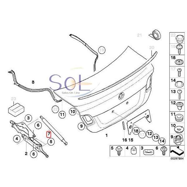 BMW BMW E90 リア テールゲートダンパー トランクダンパー 左右セット 320i 323i 325i 335i M3 ...
