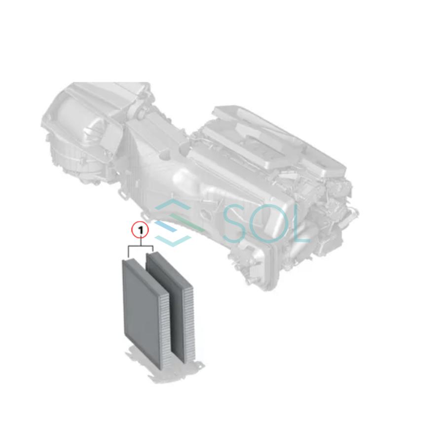 BMW G30 G31 G32 G05 X5 エアコンフィルター 2枚セット 530i 530e 540i 540iX M550iX 630i ...
