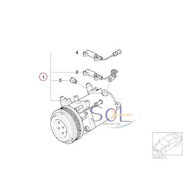 BMW E46 E39 エアコンコンプレッサー Oリング付き 320i 323i 325i 328i 330i M3 525i 528i ...