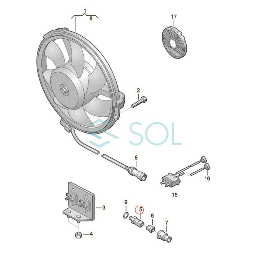 VW パサートB5(3B2 3B3 3B6) 電動ファンスイッチ 水温センサー 8D0959481B 出荷締切18時 :8D0959481B ...