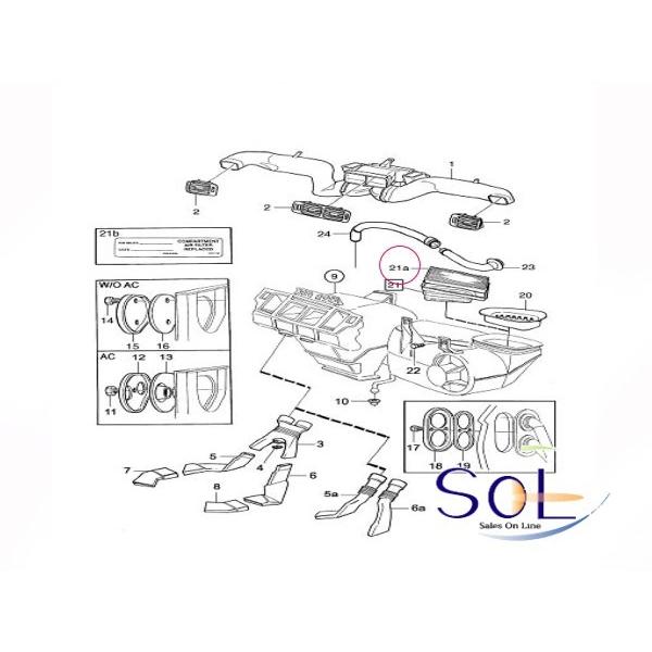 ボルボ（VOLVO） C70 S70 V70 850 エアコンフィルター 9171296 9171483 9184130 9192522 ...